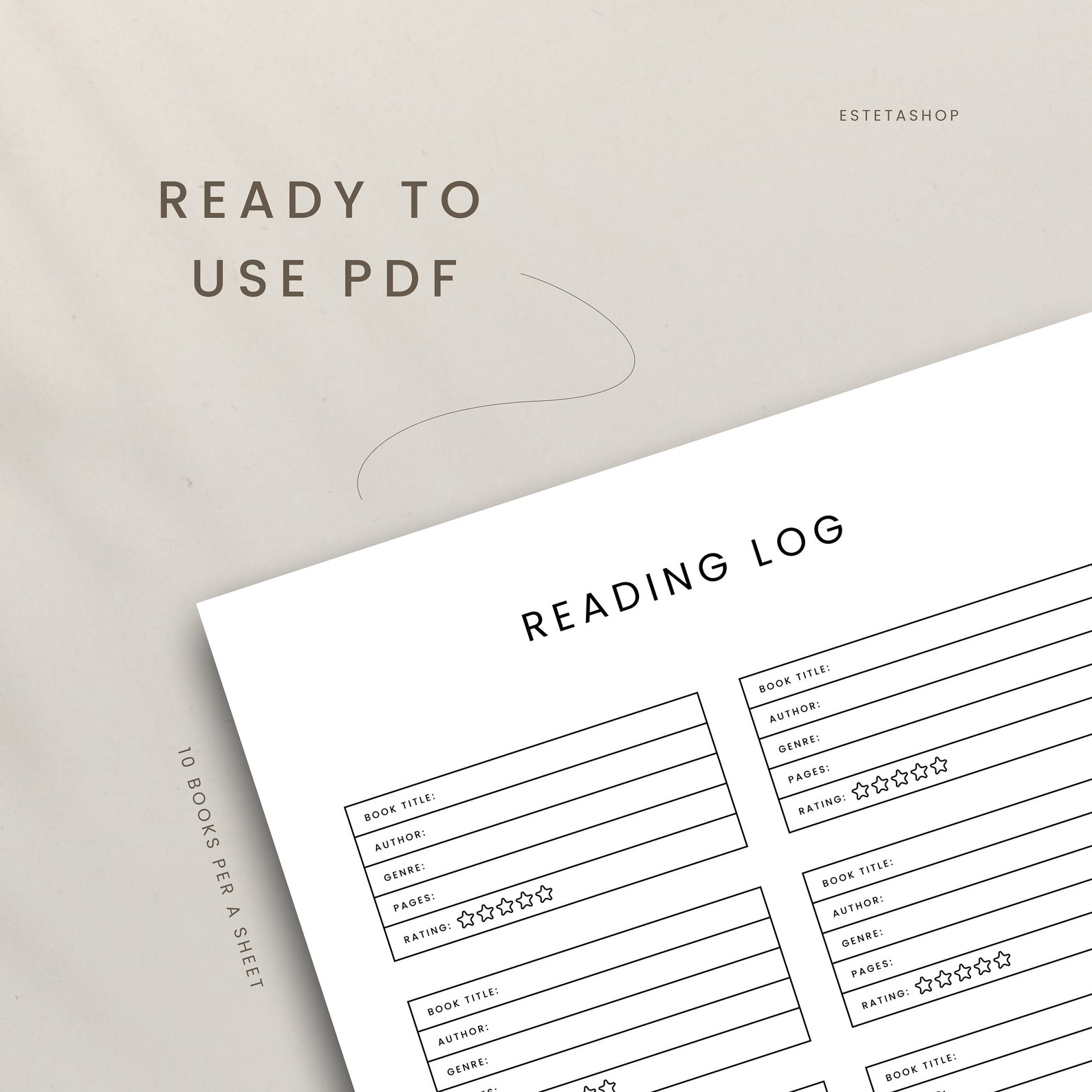 Printable Reading Log Tracker Printable Book Tracker Journal Reading ...