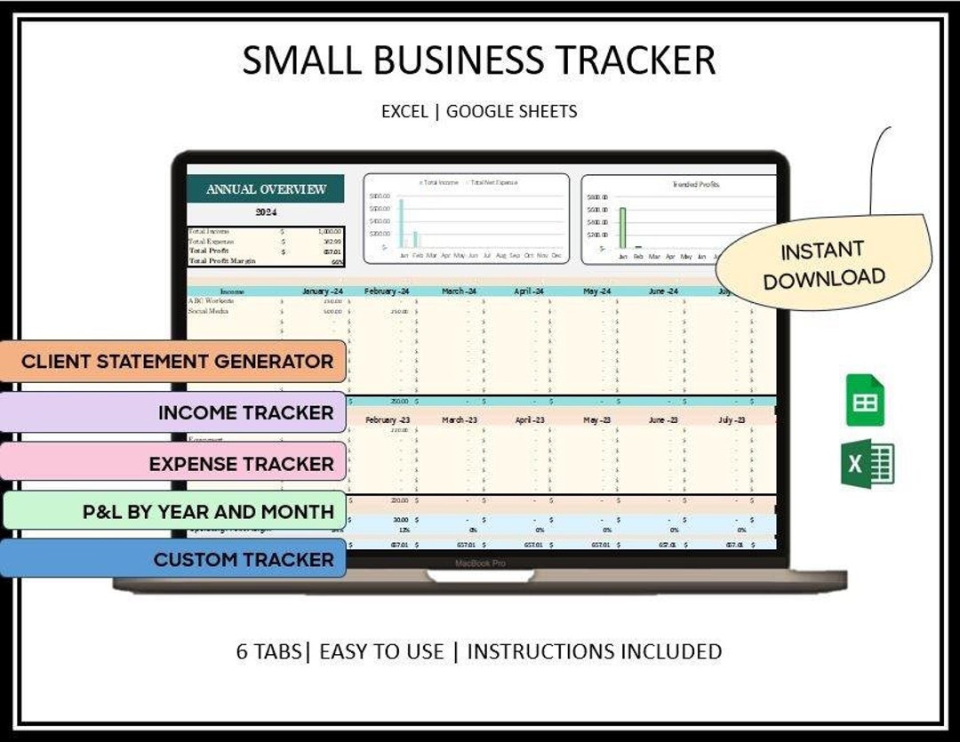 Personal or Small Business Finance Tracker - Etsy