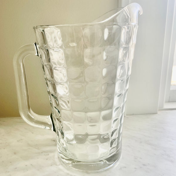 Vintage Glass Pitcher - Etsy