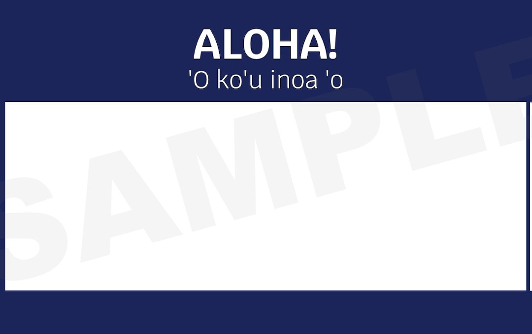 Hawaiian Name Tags (aloha, 'o Ko'u Inoa..) - 'ōlelo Hawai'i - Etsy