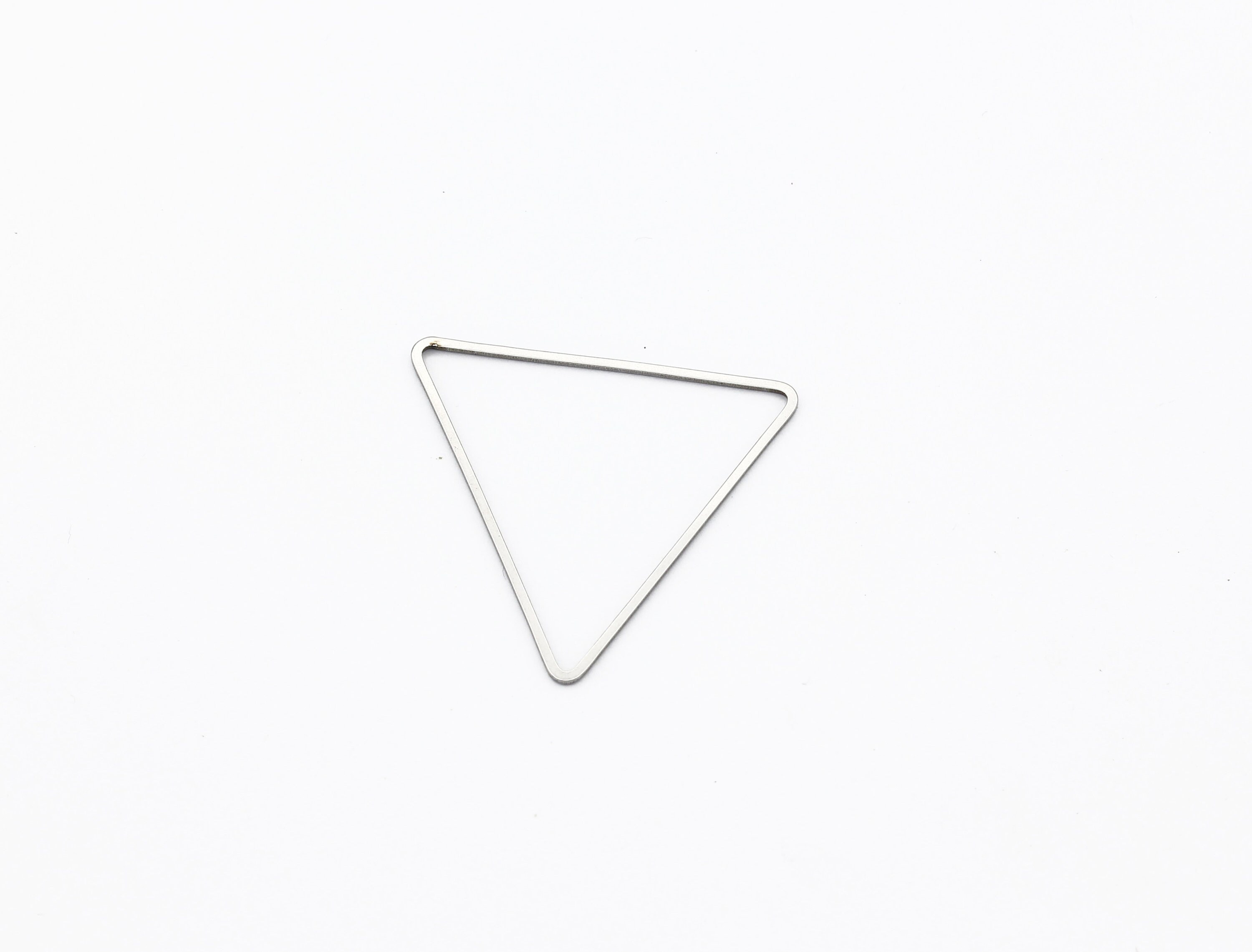 10 Pcs Stainless Steel Triangle Connector, Triangle Ring Charms, Blank ...