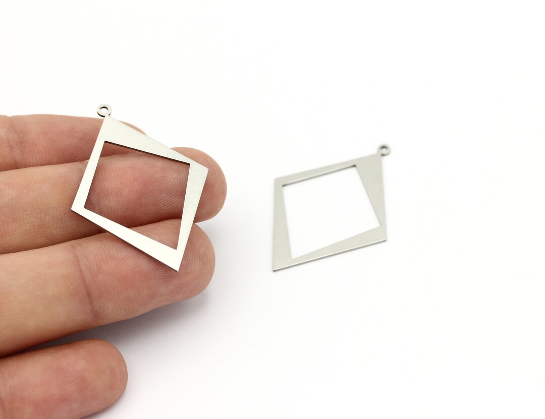 6 Pcs Stainless Steel Triangle Connector, Hollow Triangle Charms ...