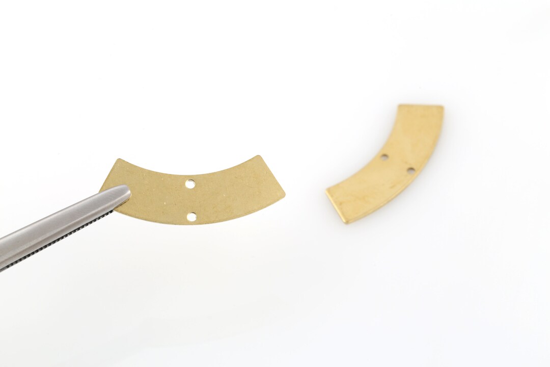 6 Pcs Raw Brass Bridge Arch Connector, Two Holes Moon Earrings, Arch ...