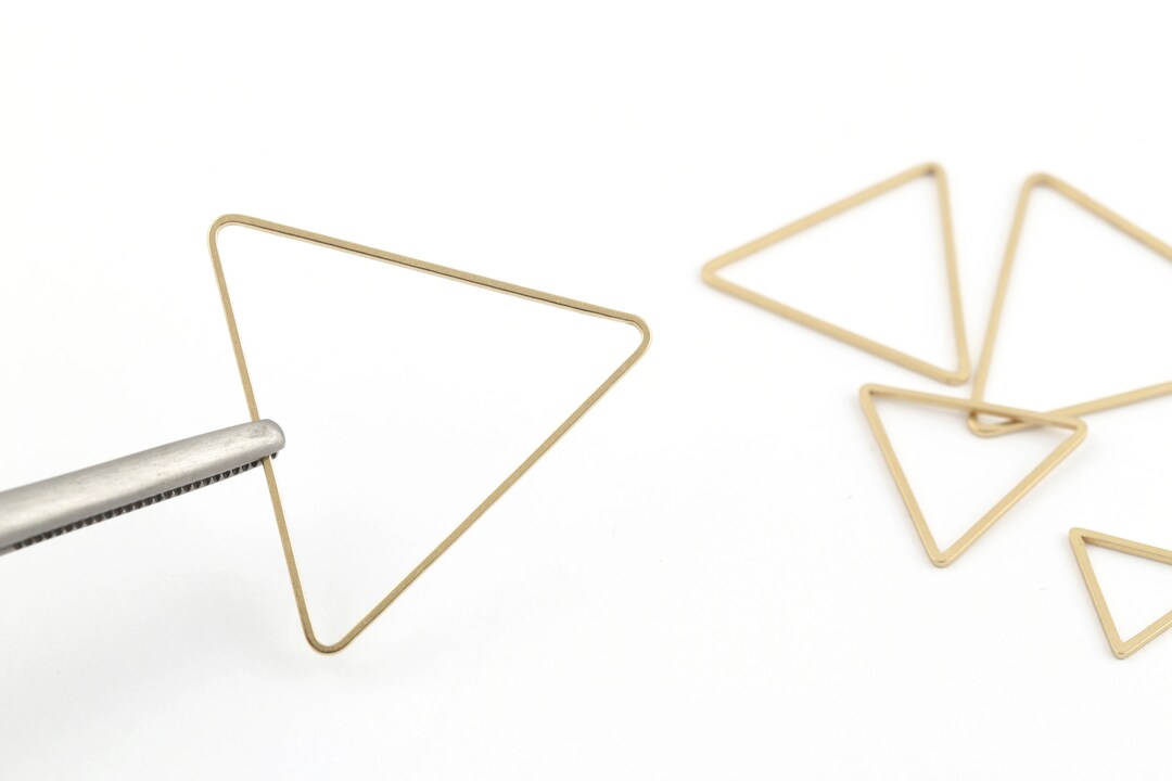 Raw Brass Triangle Connector, Triangle Ring Charms, Blank Triangle ...