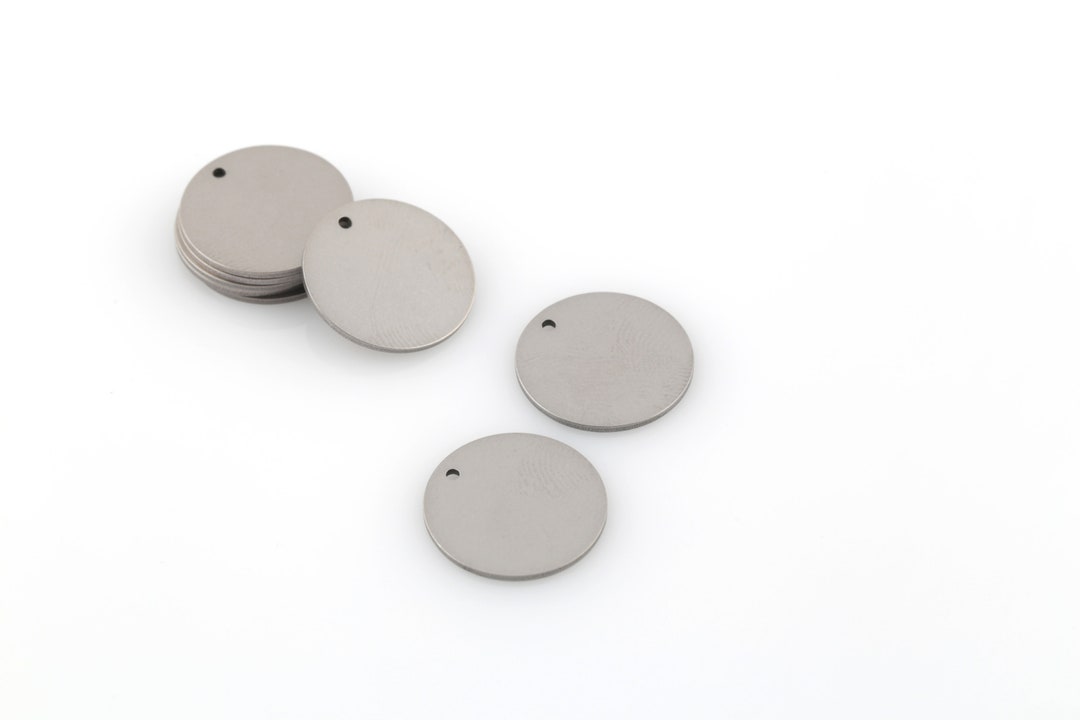 20mm Stainless Steel Disc Charm, Round Disc Charms, Stamping Tag ...