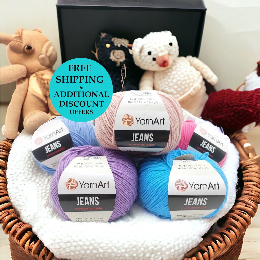 Yarn Art Jeans Yarn, Soft Cotton Amigurumi Doll Animal Yarns, Cotton ...