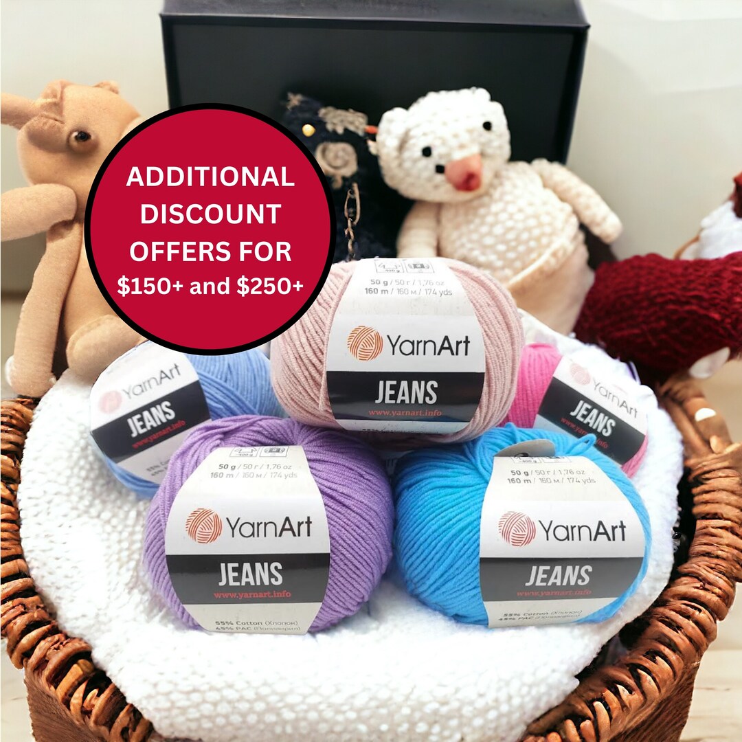 Yarn Art Jeans Yarn, Soft Cotton Amigurumi Doll Animal Yarns, Cotton ...