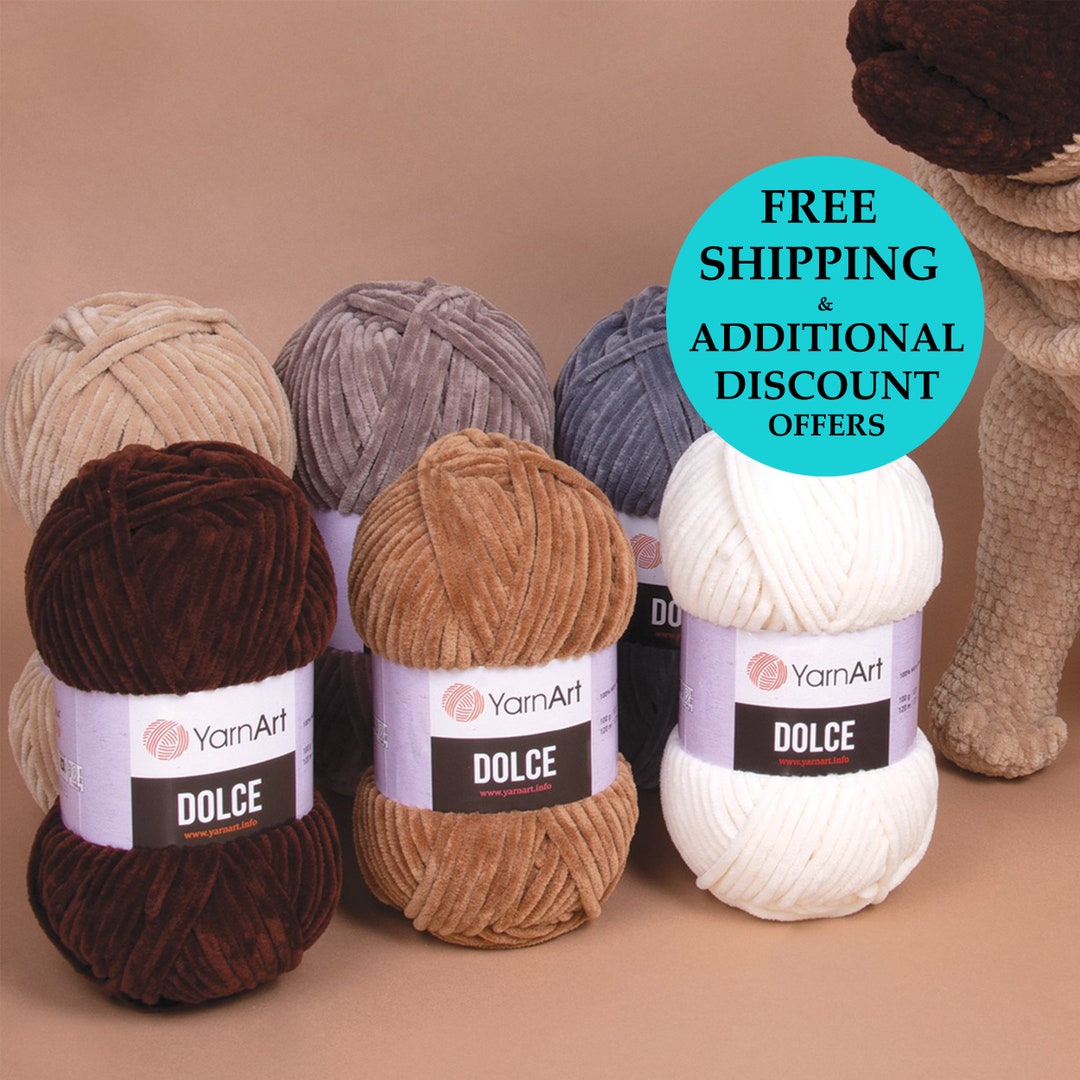 Yarn Art Dolce Yarn, Very Soft Amigurumi Animal Crochet Knitting Yarns ...