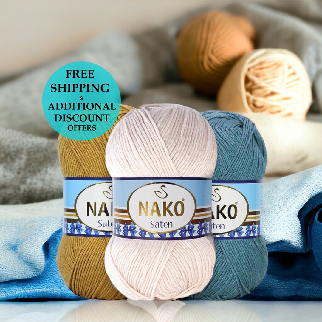 Nako Saten Yarn, Acrylic Yarns, Nako Yarn, Accessories Yarn, Crochet Yarn, Summer Yarn, Satin ...
