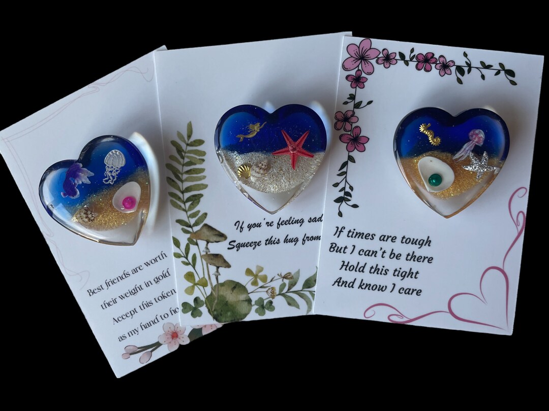 Handmade Pocket Hug, Ocean Sea Mermaid Starfish Shells, Calming Sensory ...