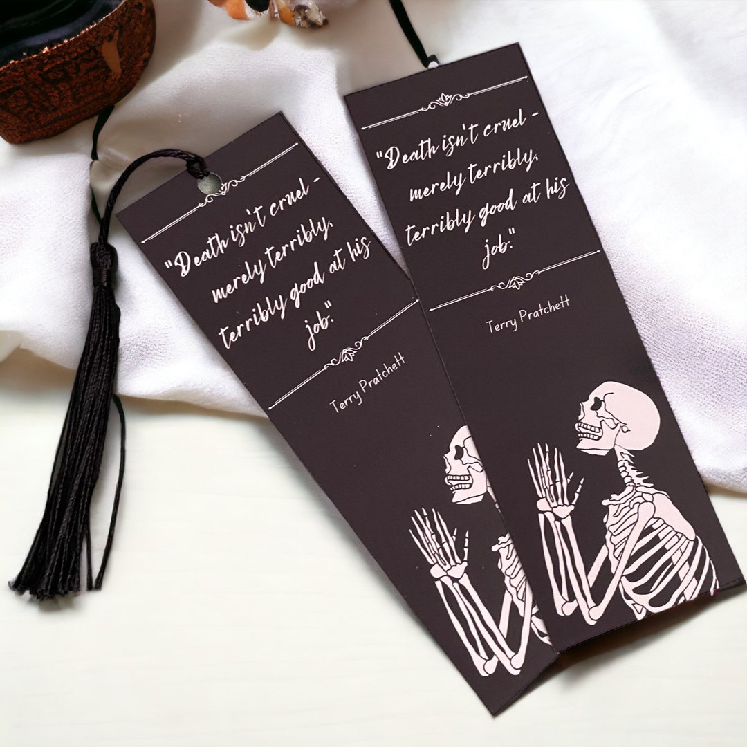 Bookish, Skeleton Death Black Bookmark, Gift Women Men Teacher Bookworm ...