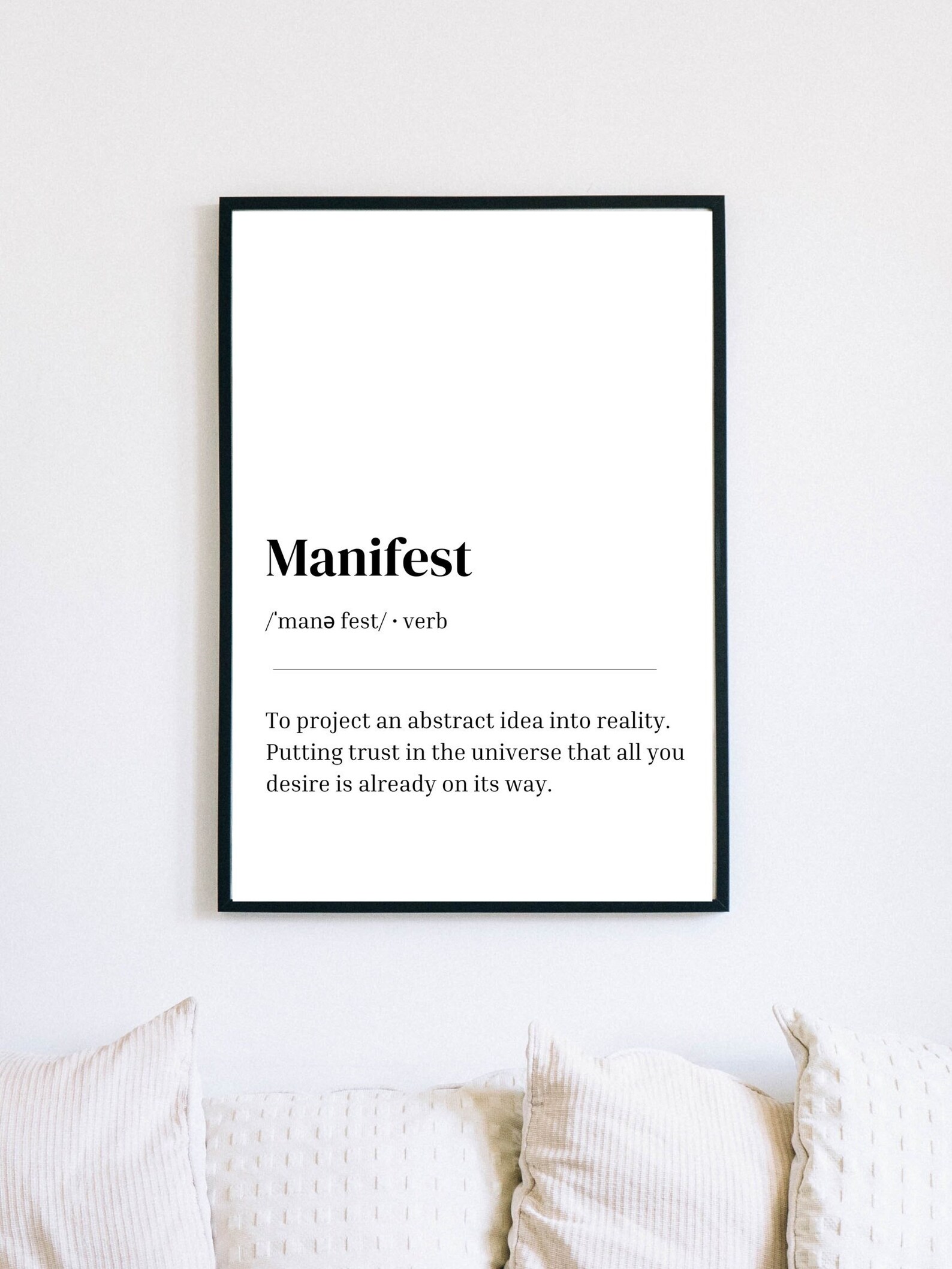 Manifest Definition, Text, Contemporary, Simple Design, Sophisticated ...