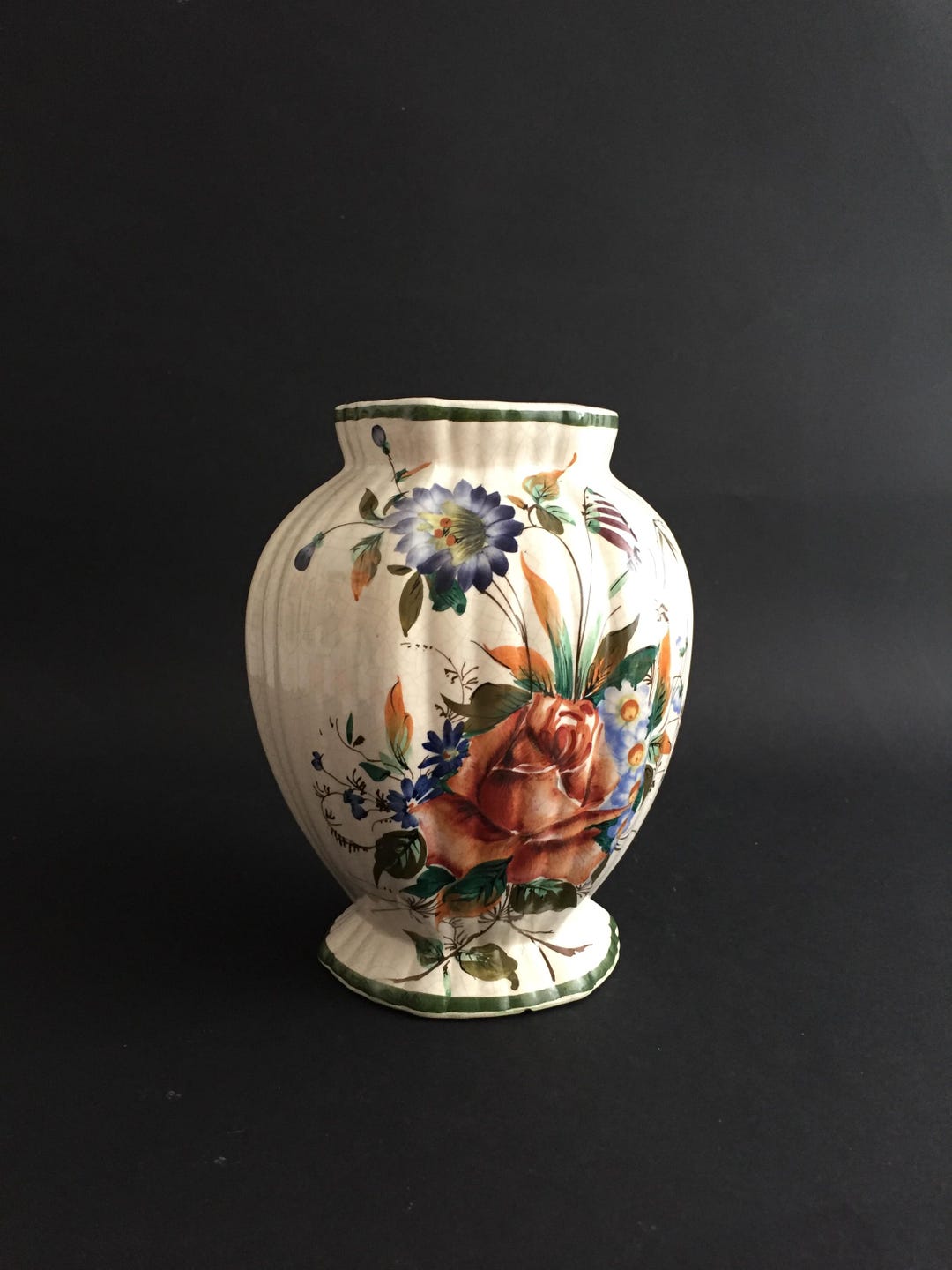 Vintage 1960s Bassano Italian Ceramic Flower Vase - Etsy