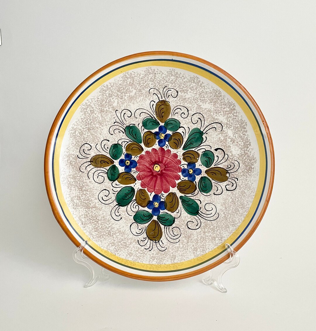 Deruta Vintage Ceramic Wall Plate /made in Italy Hand Painted /colorful ...