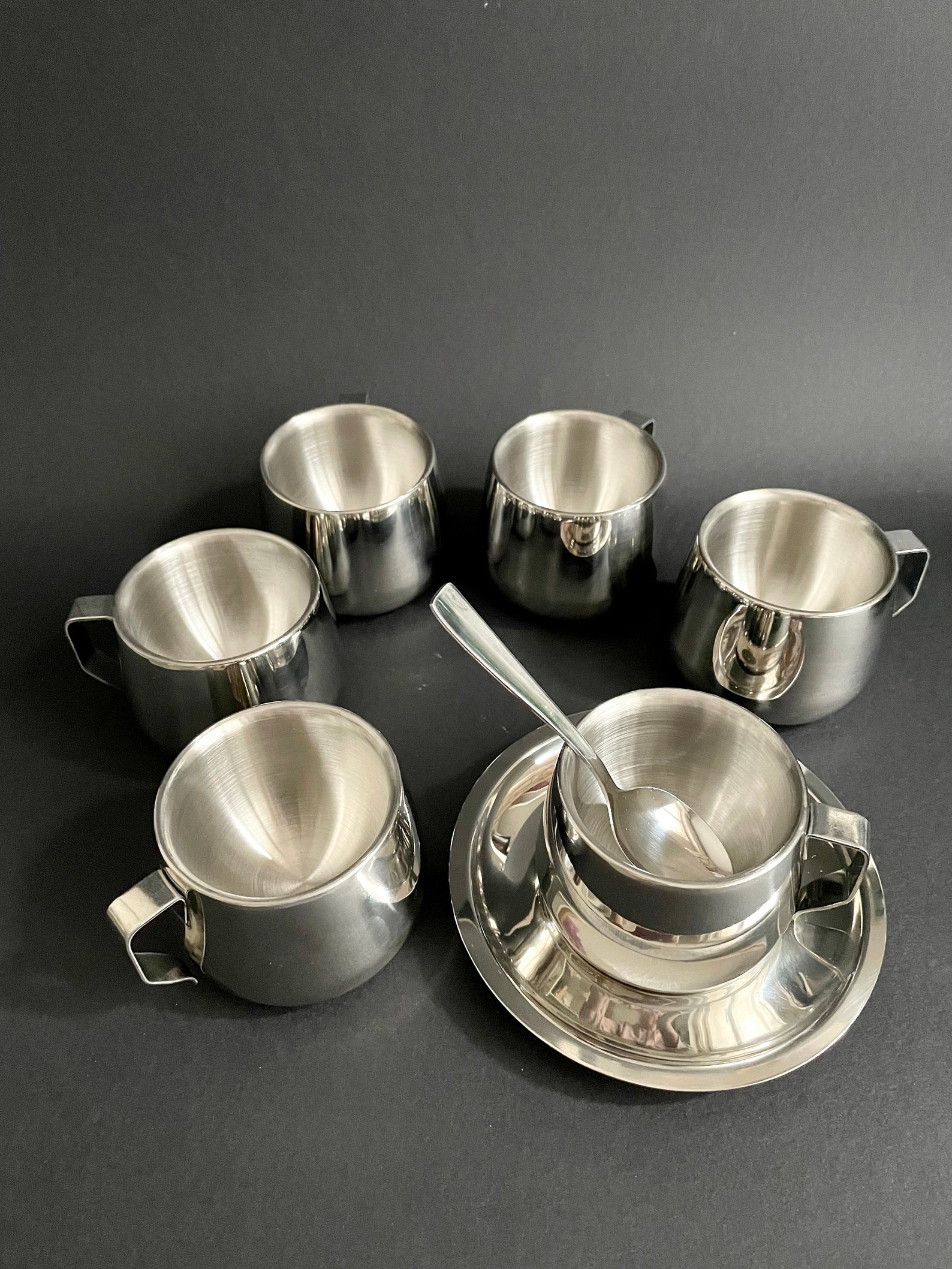 Espresso Coffee Set in 18/10 Stainless Steel / Vintage Italian 70s ...