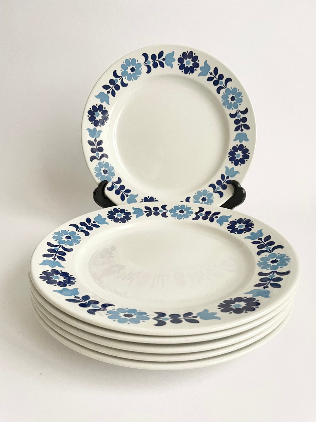 Set of 6 Richard Ginori and Laveno Diamondstone Plates / Vintage ...