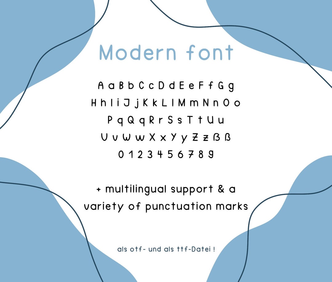 Modern Font - Font Typeface iPad / Tablet Planning - Etsy