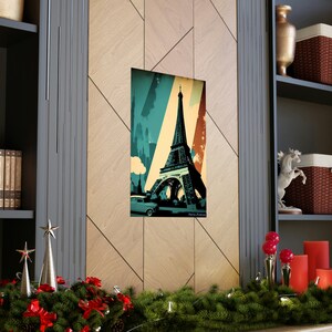 Paris Eiffel Tower Poster, Travel Poster AI Generated Art Print ...
