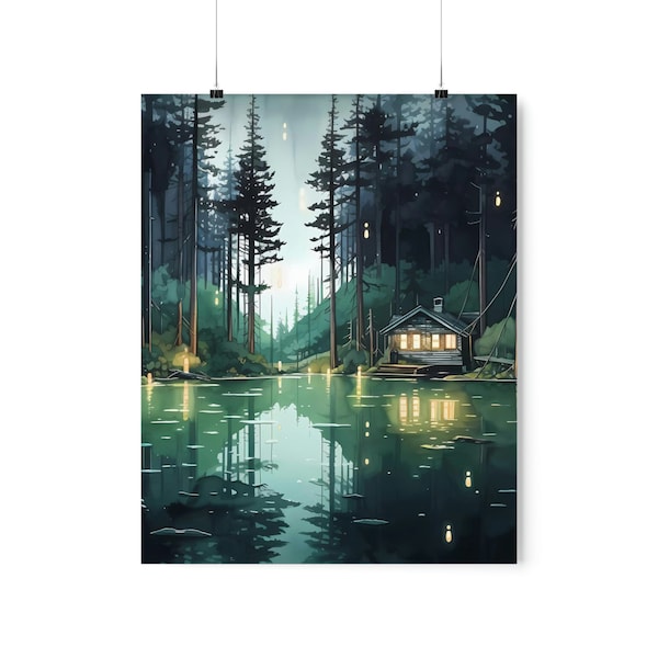 Cabin Art Print - Etsy