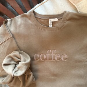 Coffee Sweatshirt | Coffee | Coffee Lover Gift | Embroidered Crewneck ...