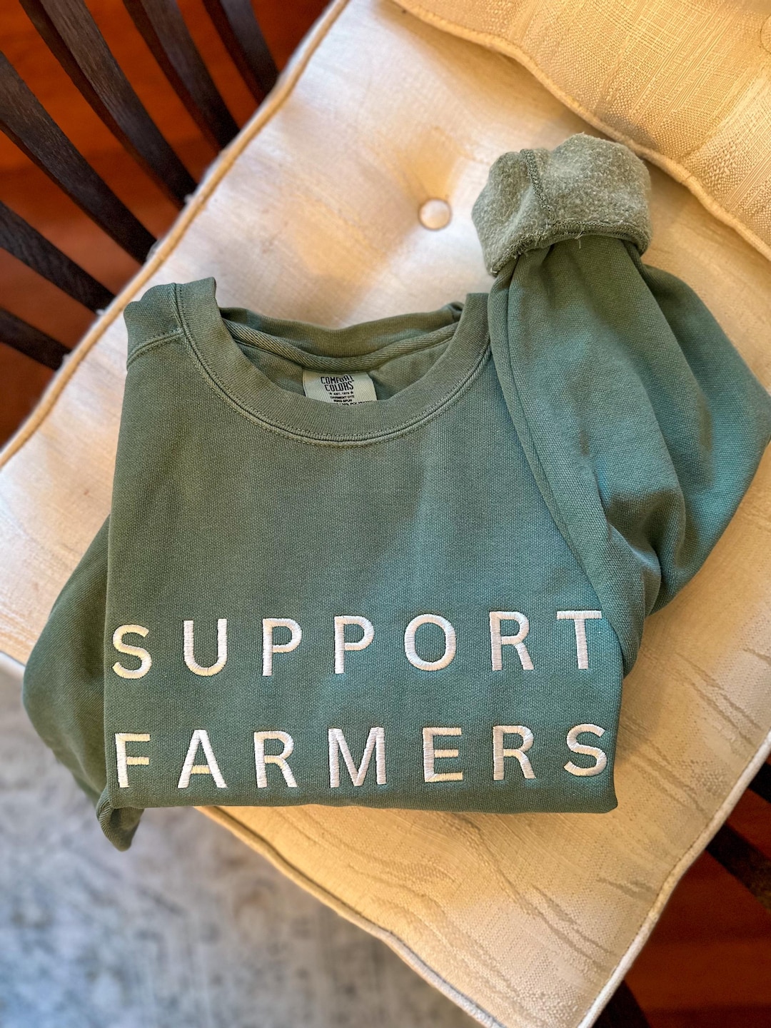 Support Farmers Sweathirt | Agriculture Sweatshirt | Embroidered ...