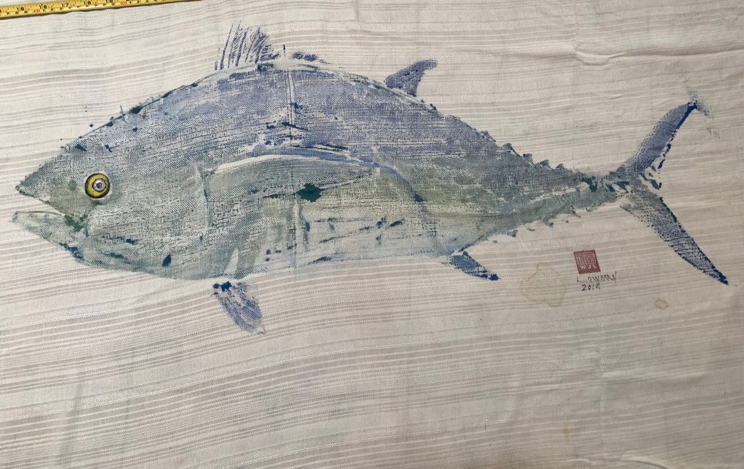 Blue Tuna Fish Print - Etsy
