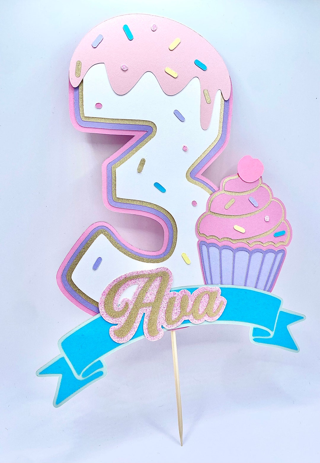 Dessert Cake Topper Cupcake Ice Cream Topping With Sprinkles ...