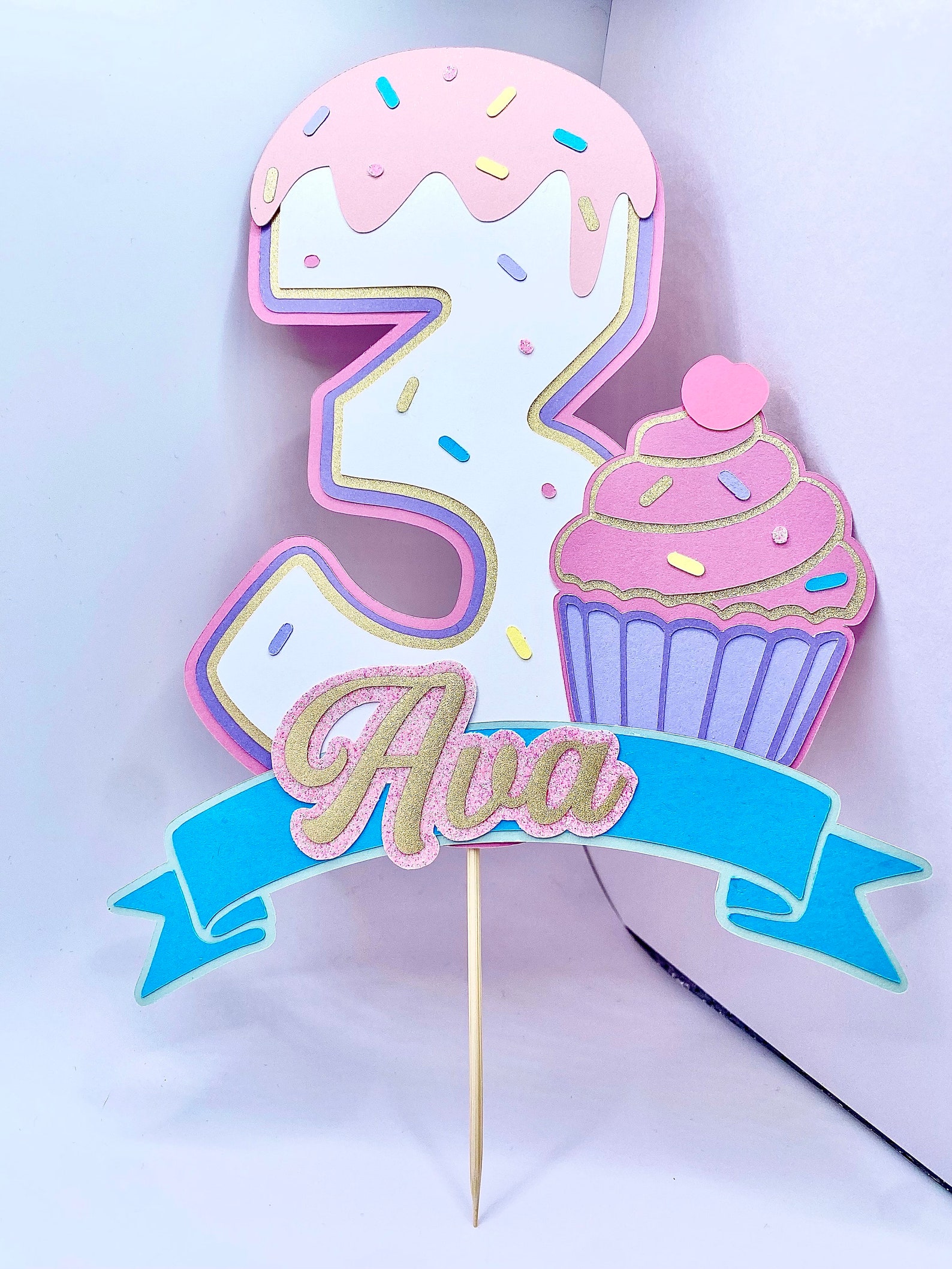 Dessert Cake Topper Cupcake Ice Cream Topping With Sprinkles ...