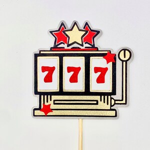 Casino Slot Machine Cupcake Toppers Cake Toppers Deck of Cards Poker ...