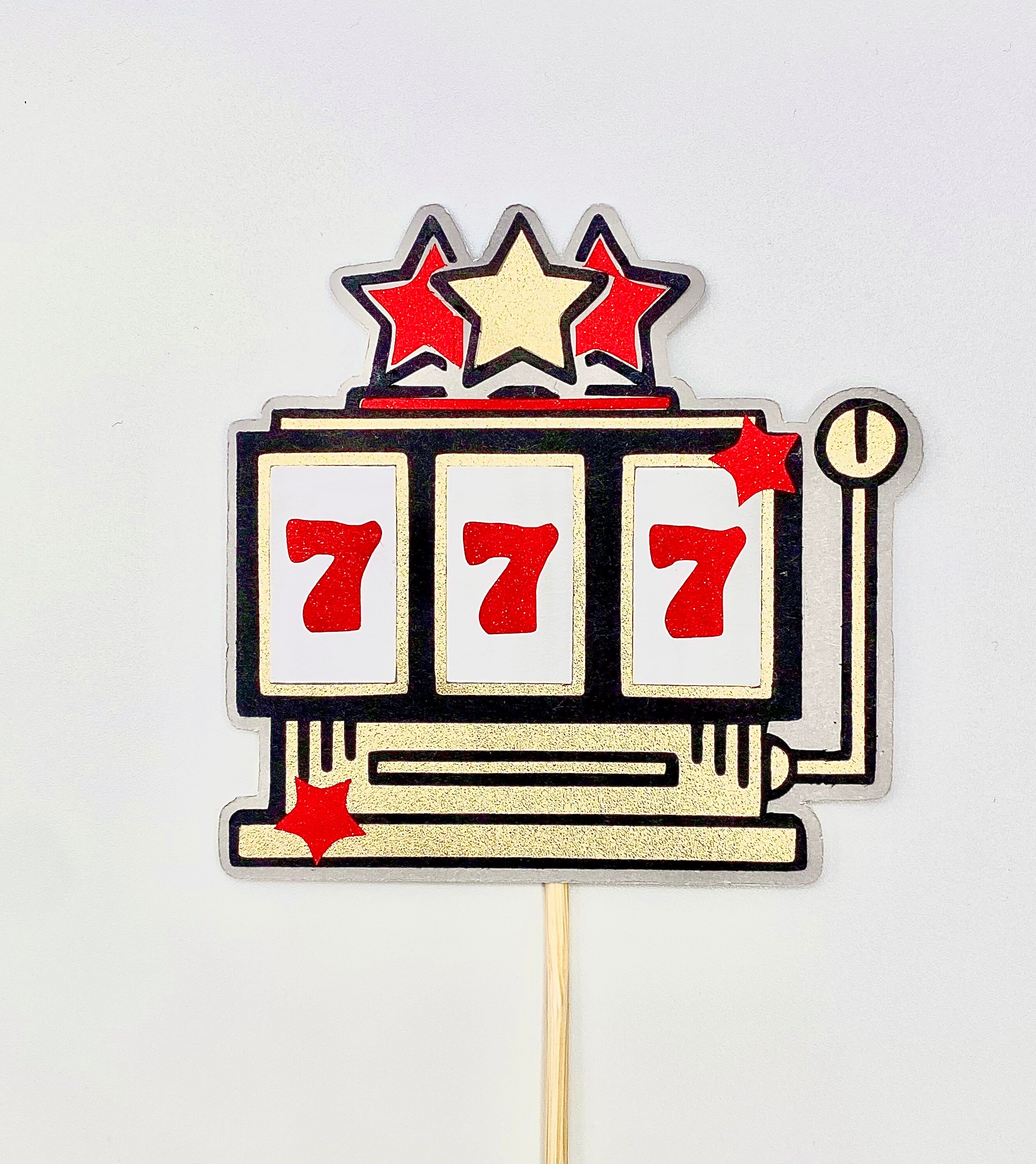 Casino Slot Machine Cupcake Toppers Cake Toppers Deck of Cards Poker ...