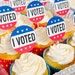I Voted Voting Day Cupcake Toppers Cake Toppers Red White Blue Stars ...
