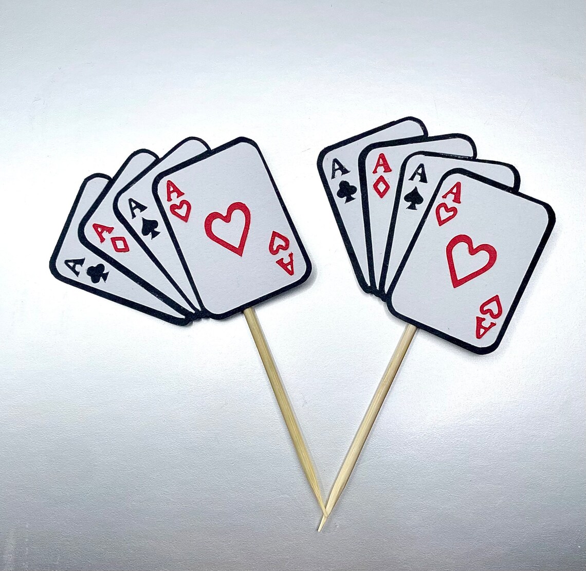 Casino Slot Machine Cupcake Toppers Cake Toppers Deck of Cards Poker ...