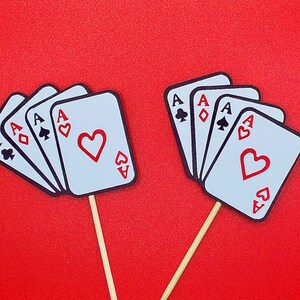 Casino Slot Machine Cupcake Toppers Cake Toppers Deck of Cards Poker ...