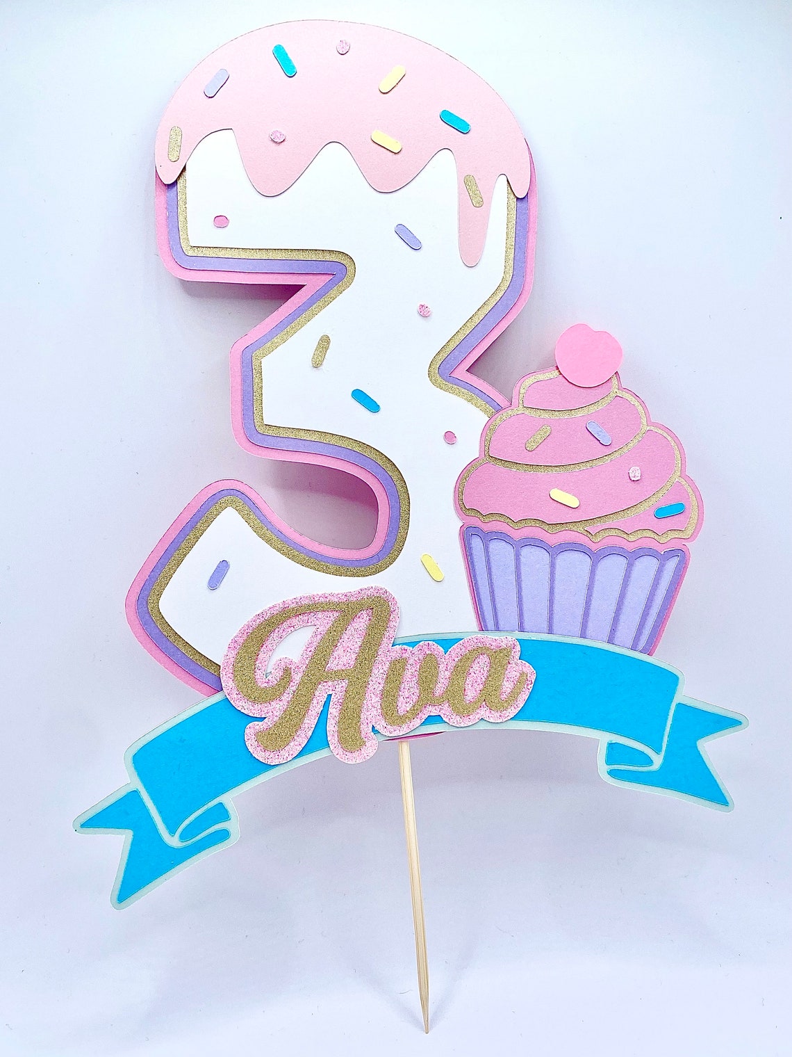 Dessert Cake Topper Cupcake Ice Cream Topping With Sprinkles ...