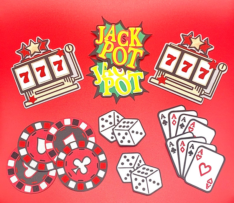 Casino Slot Machine Cupcake Toppers Cake Toppers Deck of Cards Poker ...
