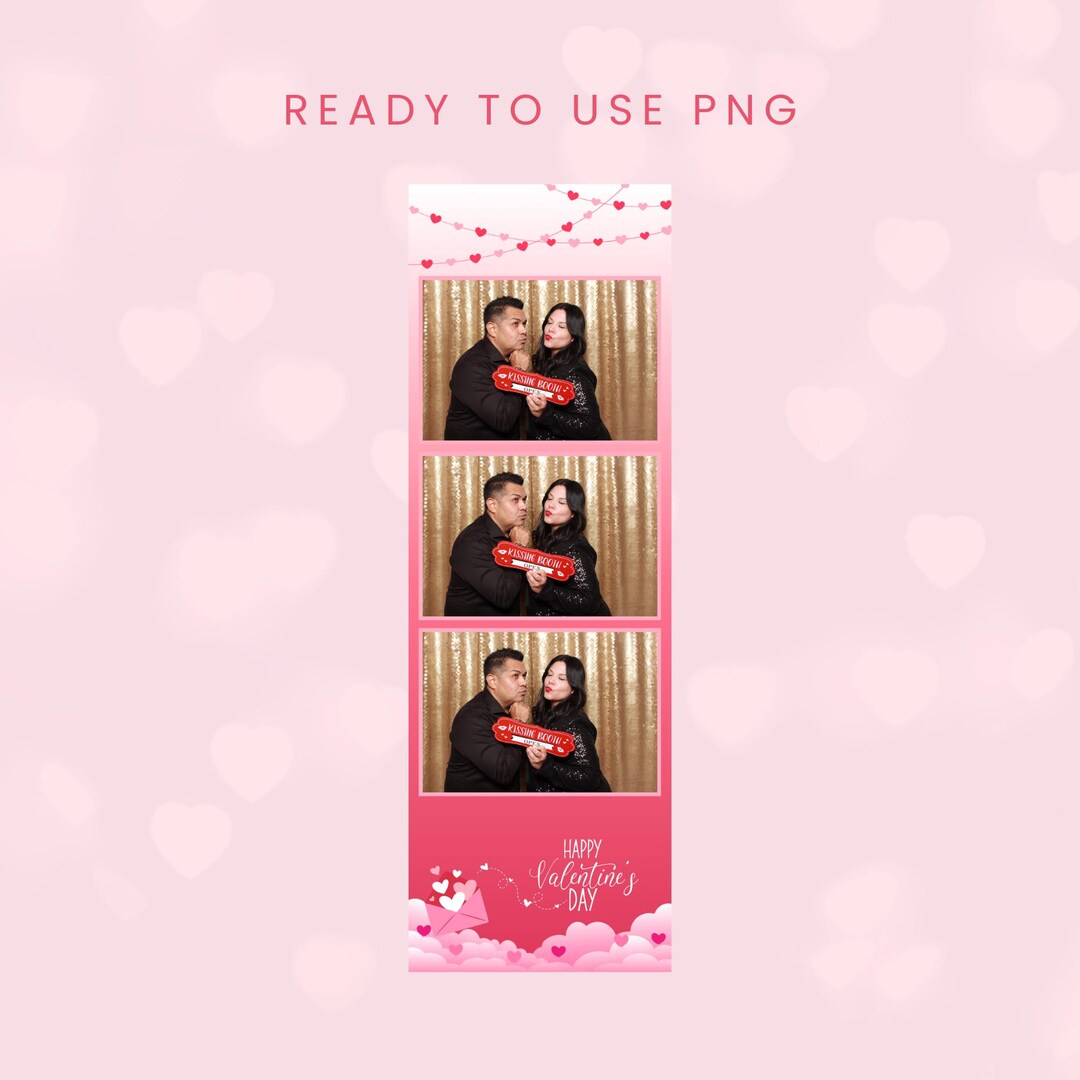 Valentine's Day Photo Booth Template -2x6 PNG | Love Letters, Envelope ...