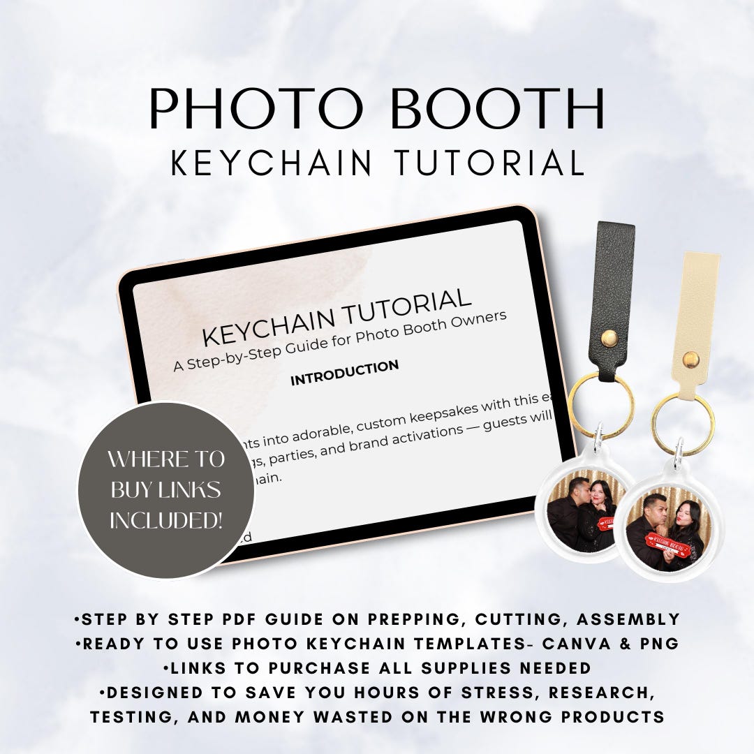 Photo Booth Keychain Tutorial | Keychain Templates + Supply Links (PDF ...