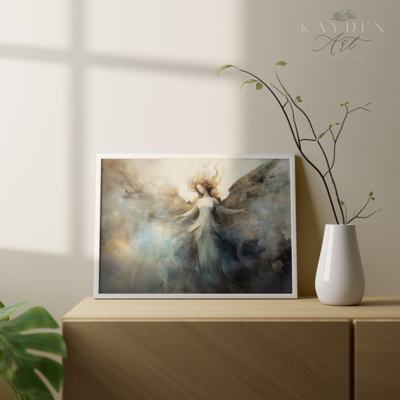 Ethereal Angelic Harmony Celestial Angel Digital Artwork Artwork ...