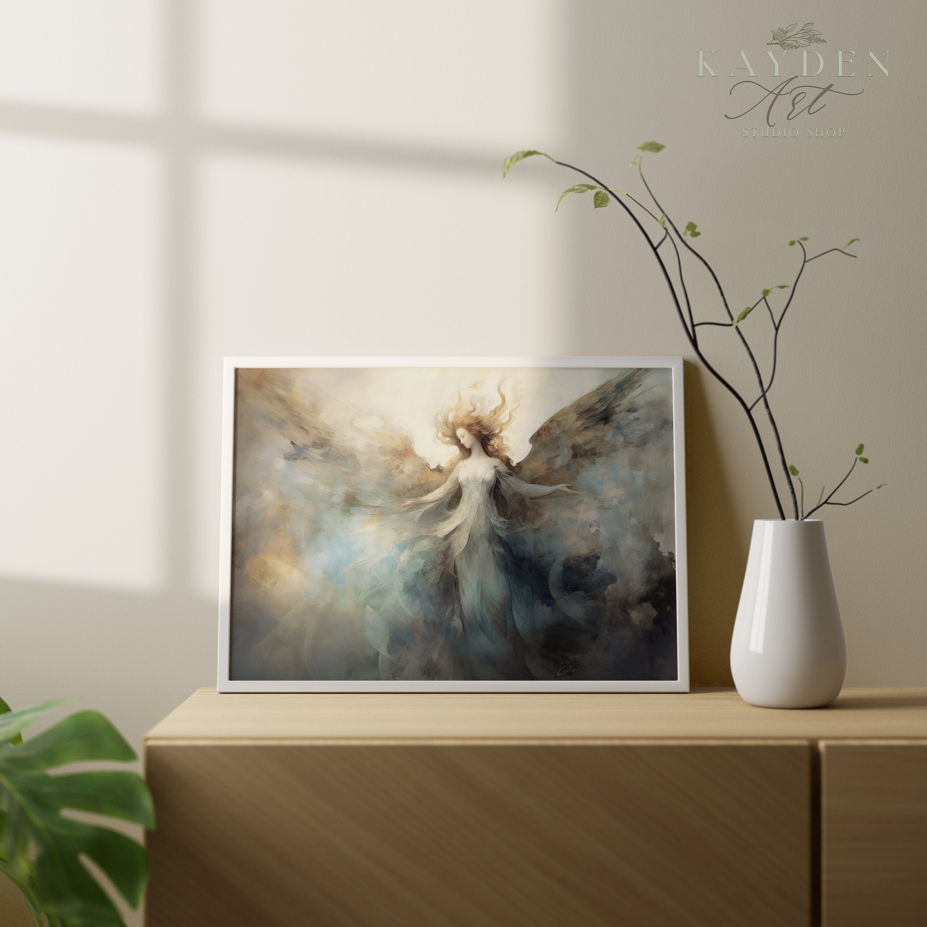 Ethereal Angelic Harmony Celestial Angel Digital Artwork Artwork ...