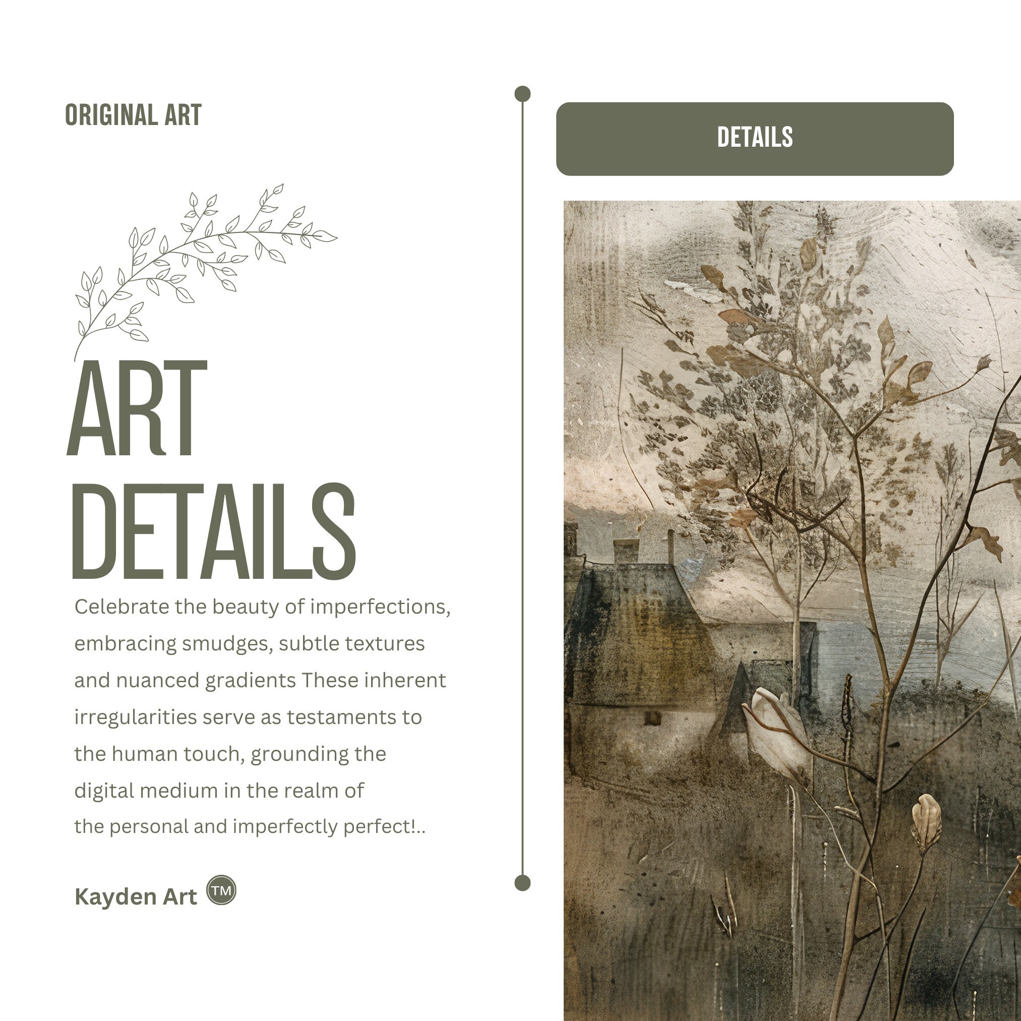 Vintage Print Scenic Countryside of Flowers for Home Decor in a Country ...