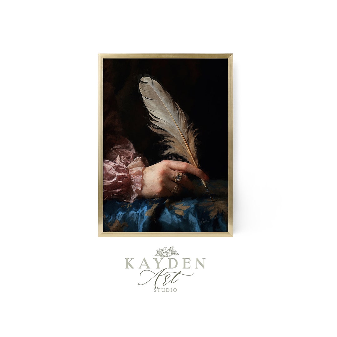 The Love Letter, Quill, Vintage Style Art, Dark Elizabethan Style ...