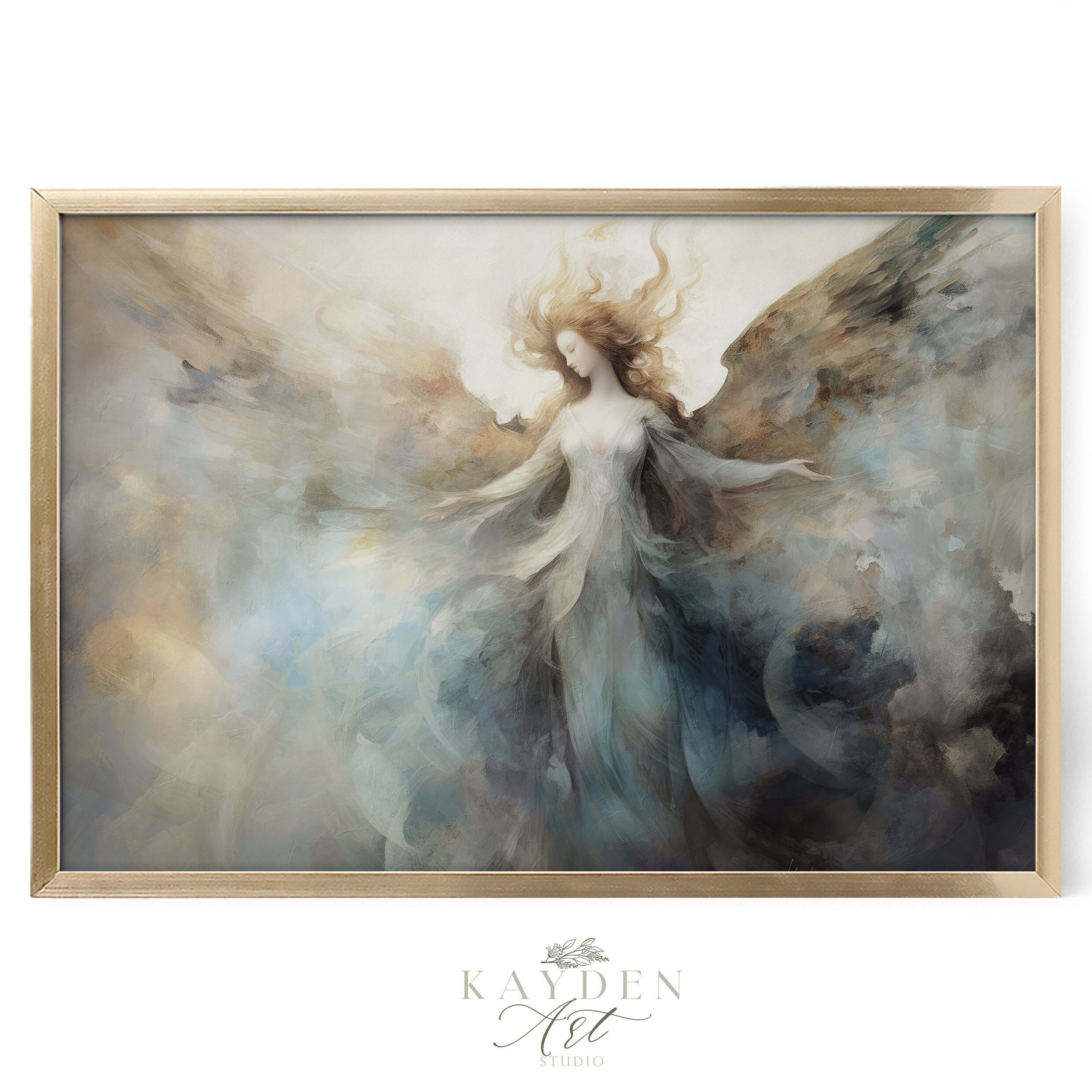 Ethereal Angelic Harmony Celestial Angel Digital Artwork Artwork ...