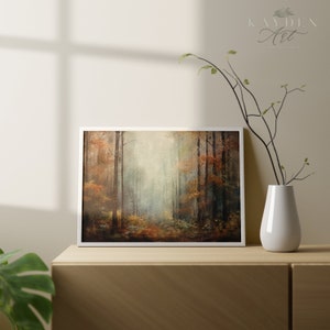 Timeless Autumn, Woodland Scene, Printable Wall Art, Fall Colors ...