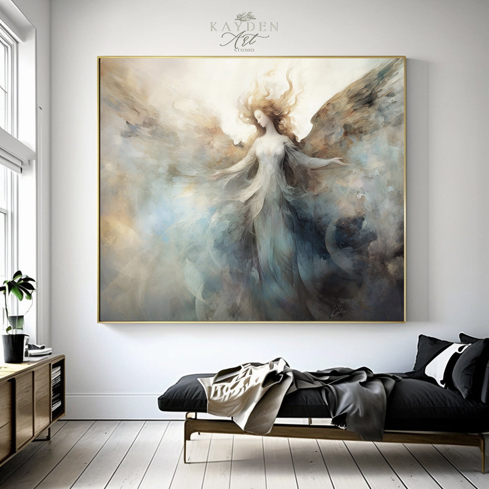 Ethereal Angelic Harmony Celestial Angel Digital Artwork Artwork ...