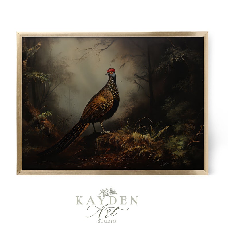 Vintage Style Pheasant Art Print Home Decor Cottagecore Traditional ...