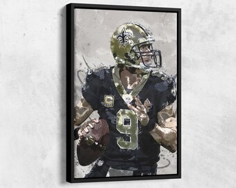 Drew Brees New Orleans Saints Canvas Frame Kids Wall Decor - Etsy