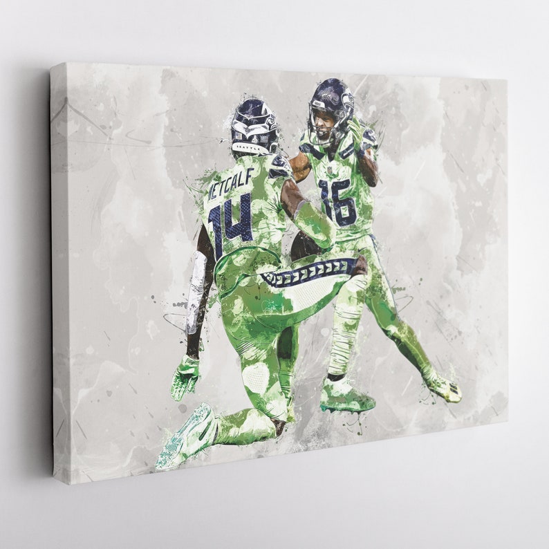 DK Metcalf Tyler Lockett Poster Seattle Seahawks Canvas - Etsy
