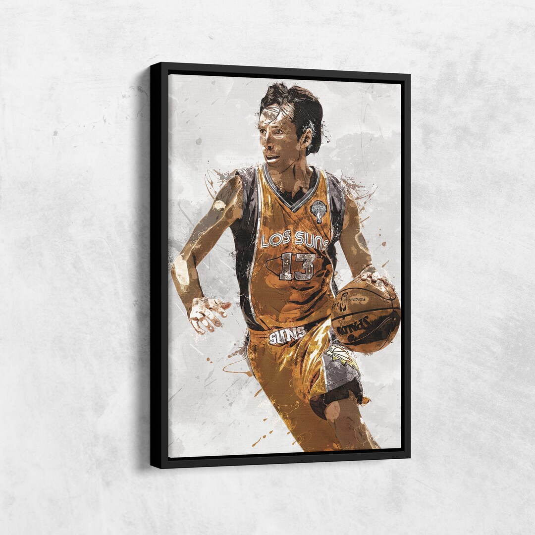 Steve Nash Poster, Phoenix Suns, Canvas Print, Framed Poster, Home ...