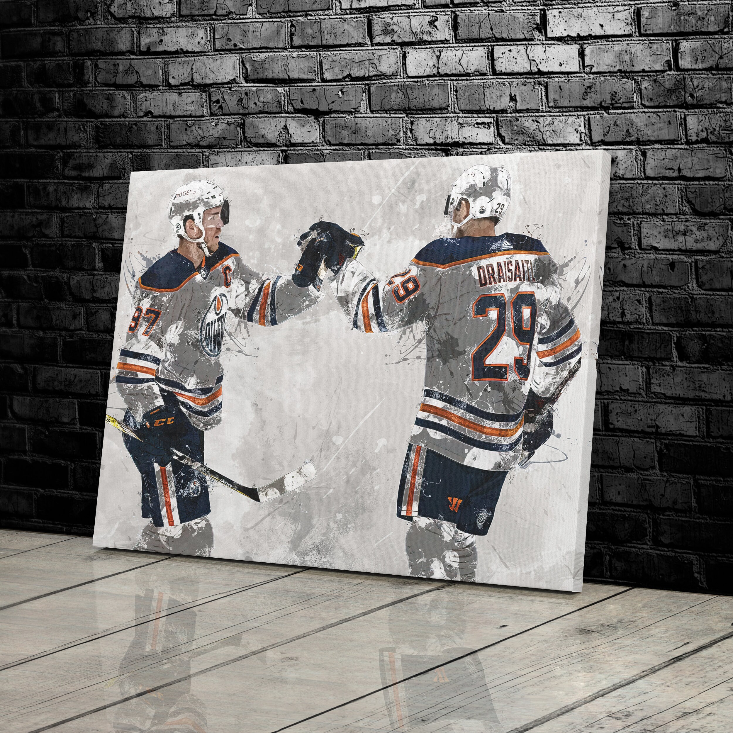Connor Mcdavid Leon Draisaitl Poster Edmonton Oilers Canvas - Etsy
