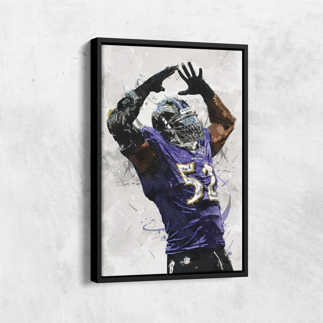 Ray Lewis Poster, Baltimore Ravens Canvas Print, NFL Poster, Framed ...